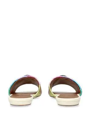 Kurt Geiger Kensington Metallic-effect Leather Sandals